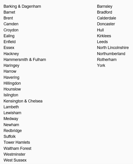 PAC-UK | 20190306 PAC-UK Subscribing Local Authorities